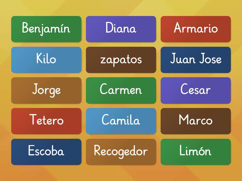 Palabras para deletrear - Flip tiles