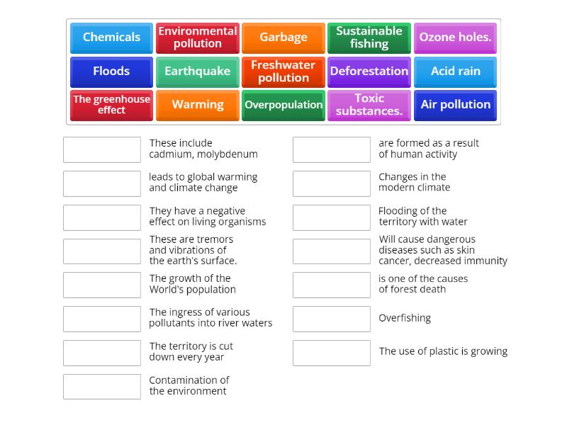 Ecological problems - Une las parejas