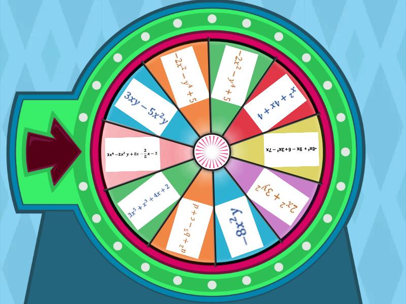 RULETA - CLASIFICACION DE EXPRESIONES ALGEBRAICAS - Spin the wheel