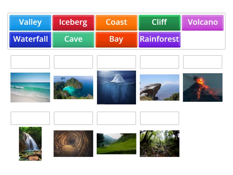 VOCABULARY NATURAL ENVIRONMENT - Match up