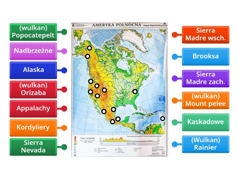 Góry ameryka północna - Labelled diagram