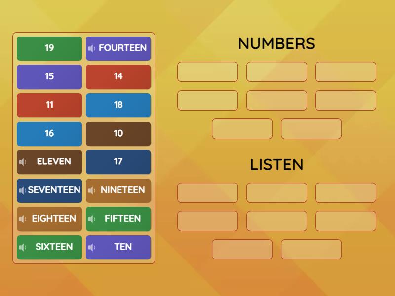 NUMBERS - Group sort