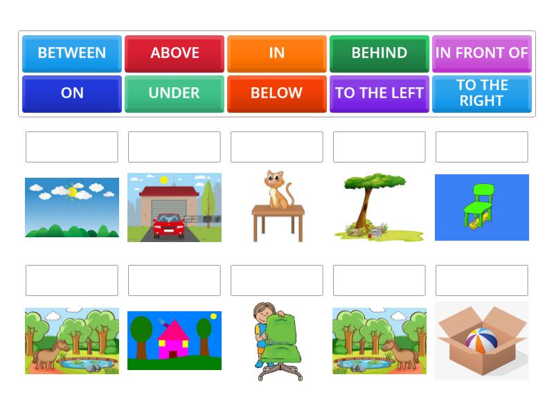 PREPOSITIONS OF PLACE - Match up