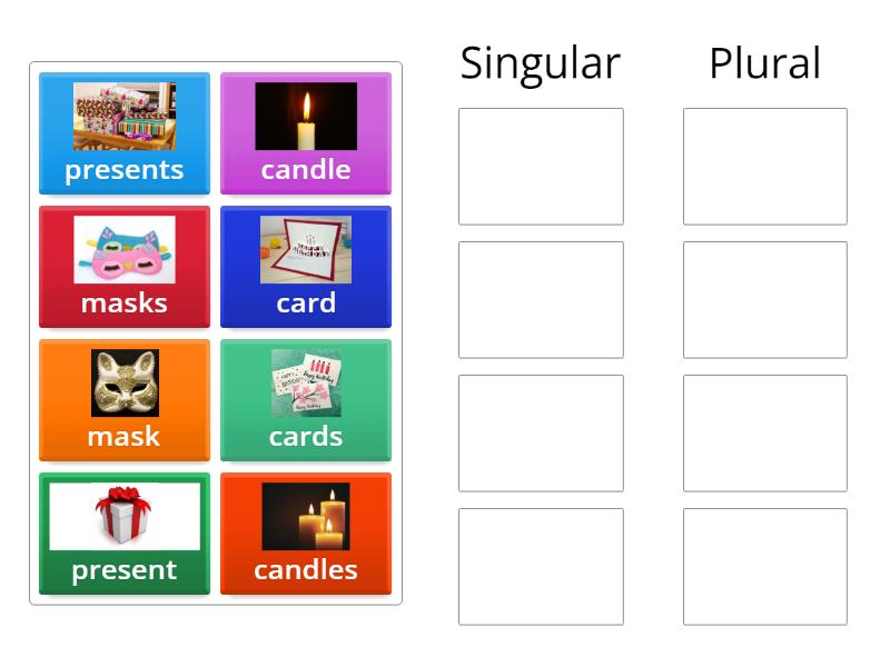 REVIEW : singular and plural - Group sort