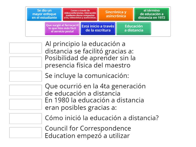Educación a distancia - Match up