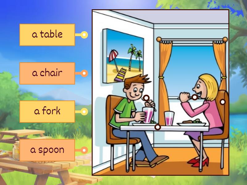 Dining room - Labelled diagram