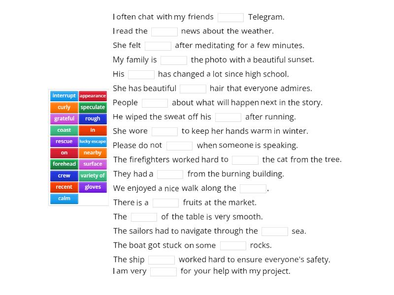 Warm up - Complete the sentence
