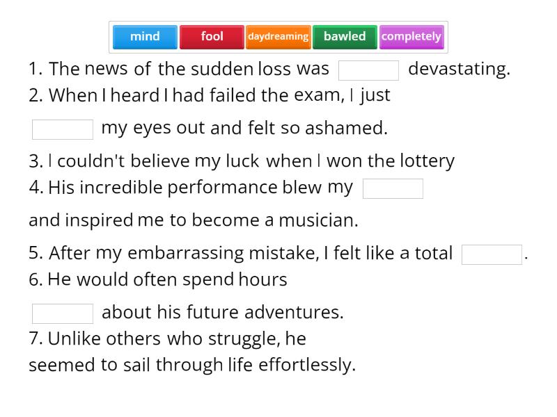 RM B2 1B words revision - Complete the sentence