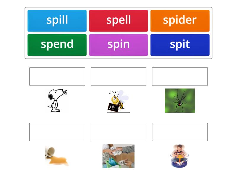 Words with sp- Blend - Match up