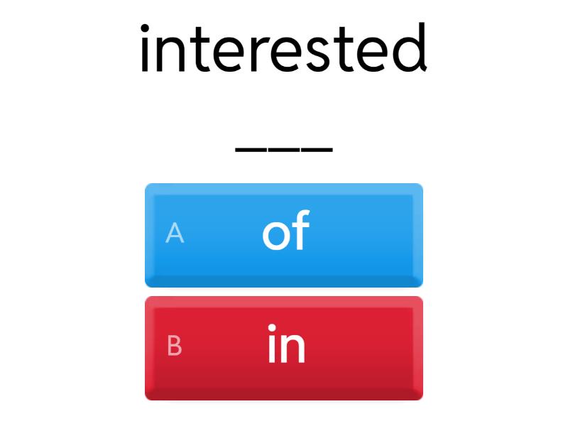 Adjective + Preposition combinations (engvid Rebecca video lesson) - Quiz