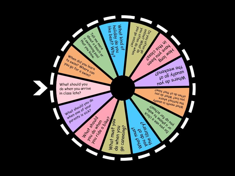 Flyers Questions (NEW) - Spin the wheel