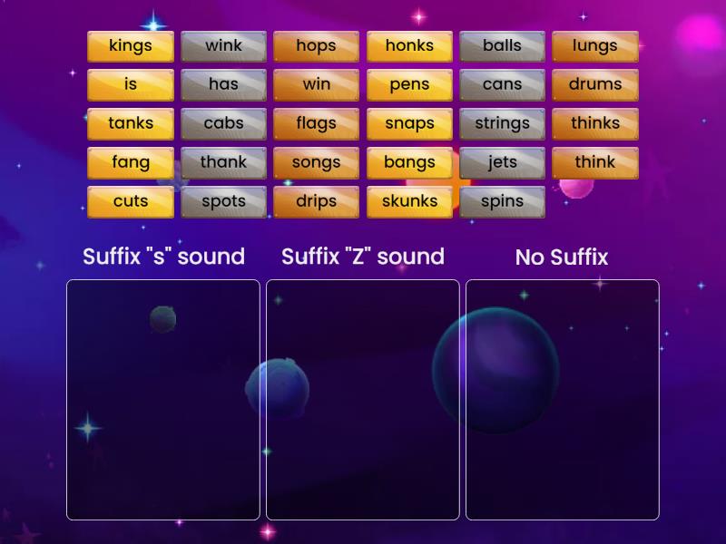 What's the sound? Suffix s - Group sort