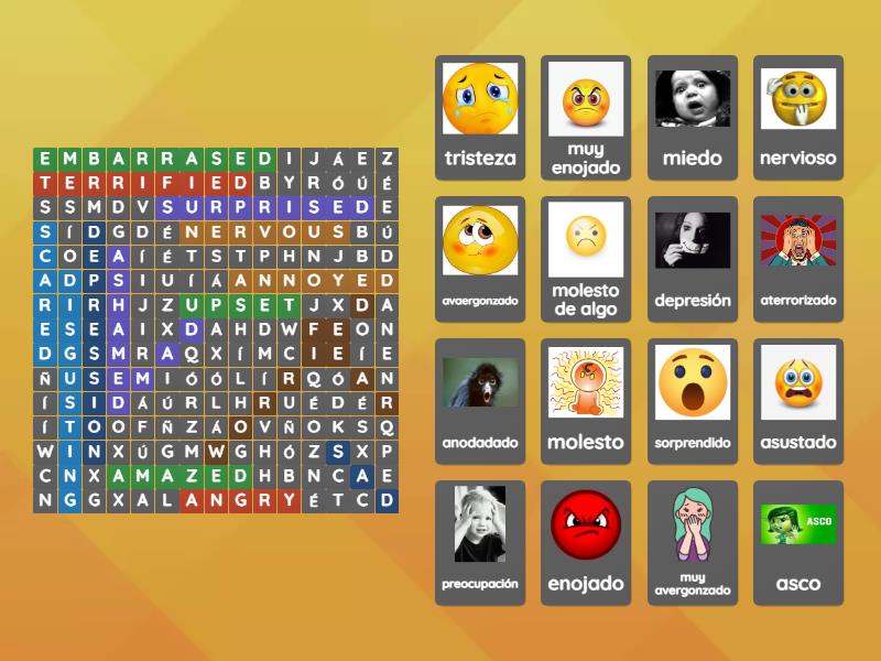 sopa de emotions 8.5 - Sopa de letras