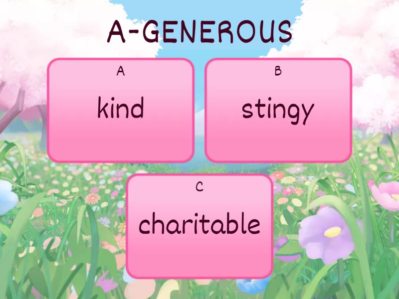 1- Antonym and Synonym - Quiz