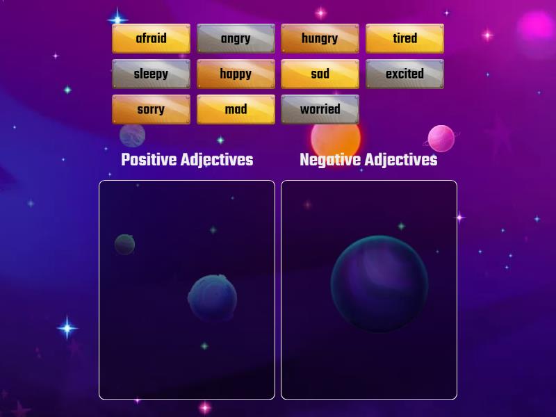 3B Unit 2 Adjectives - Categorize