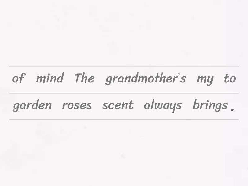 mind / sentences - Unjumble