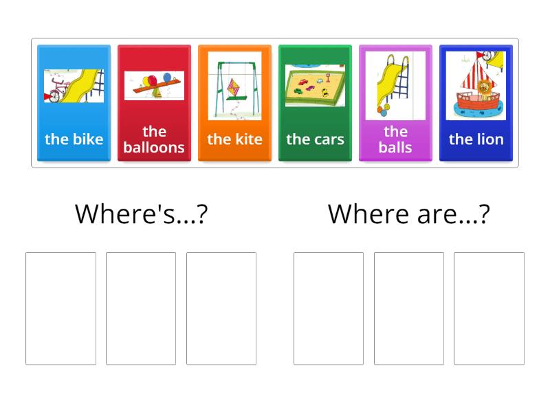 AS1 U6 Grammar Where's/ Where are...? - Group sort