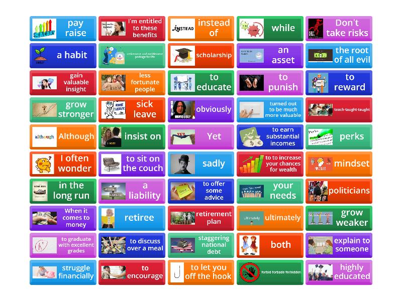 Rich dad, poor dad (Vocabulary-1) - Flip tiles