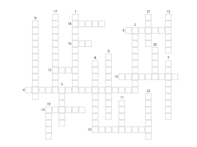 English Class A2 unit 5 Health matters - Crossword