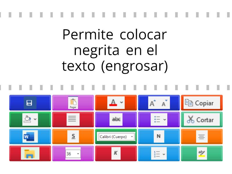 BLOQUES FUENTE Y PÁRRAFO (MENÚ INICIO MS. WORD) - Cada oveja con su pareja