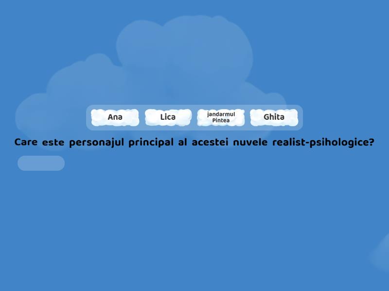 Moara cu noroc de Ioan Slavici - Complete the sentence