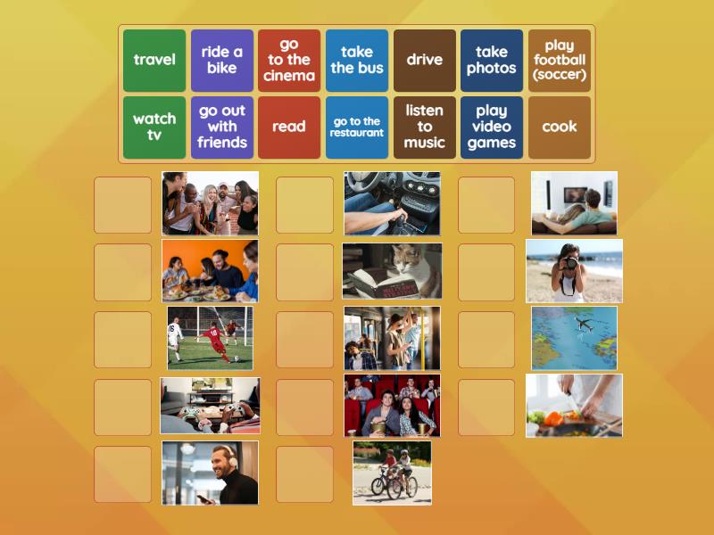 Free-time activities (hobbies) - Match up