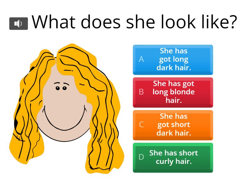 Spotlight 4 What does he/she look like? - Quiz