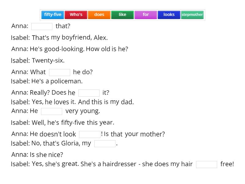 EF Elementary 4A Listening - Complete the sentence