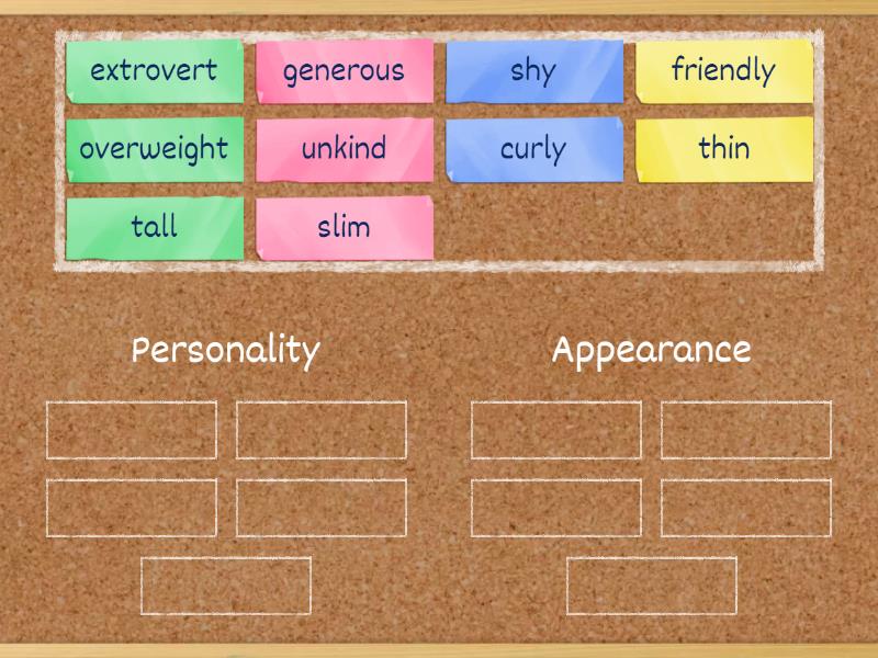 NEF Pre-intermediate /Lesson 1B/ Vocabulary bank Personality VS ...