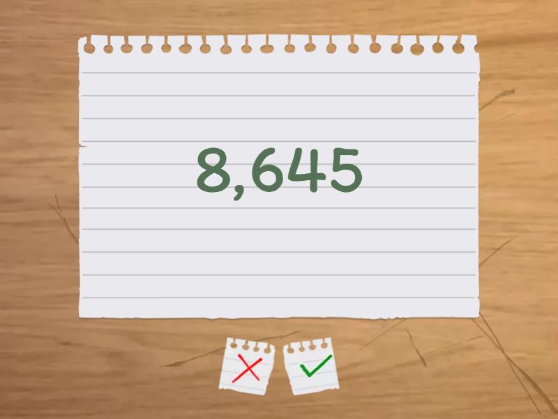 BIG NUMBERS - Practice! - Flash cards