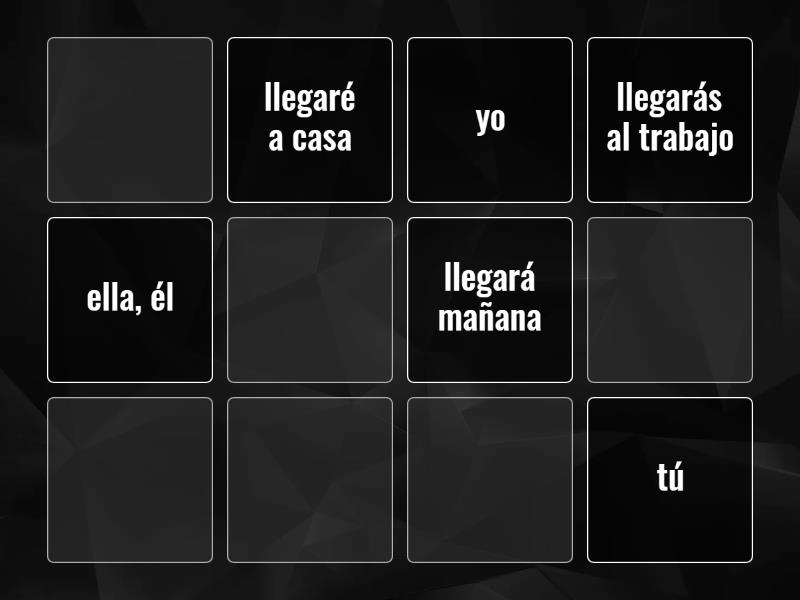 futuro simple y conjugaciones de verbos regulares - Eşleşen çiftler