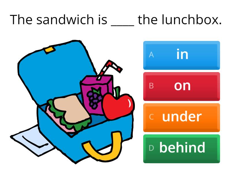 Prepositions of place : in, on, under, next to, behind, in front of ...