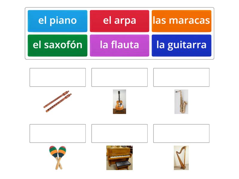Los instrumentos musicales - Match up