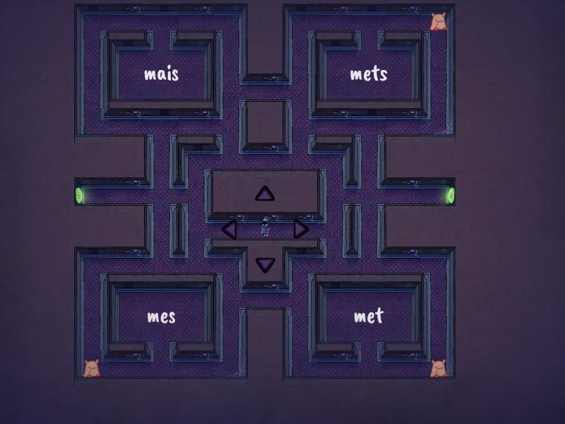 Homophone mais-mes-met-mets - Maze chase