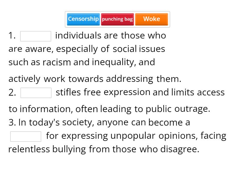 Cancel culture - Complete the sentence