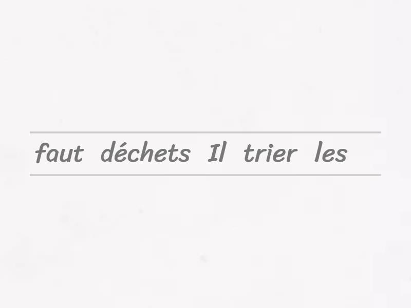 Devoir/Il faut - Unjumble