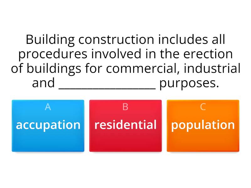 Building construction - Quiz