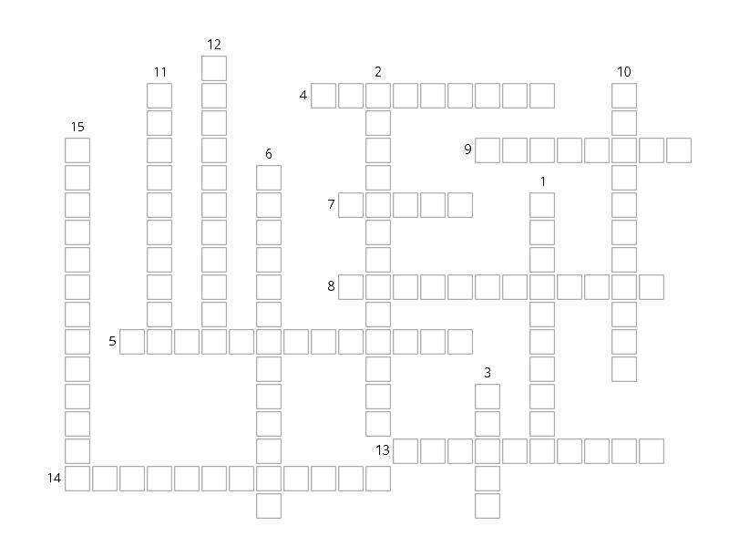 Crucigrama sobre el medio ambiente - Crossword