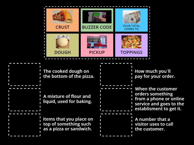 Ordering pizza - Match up