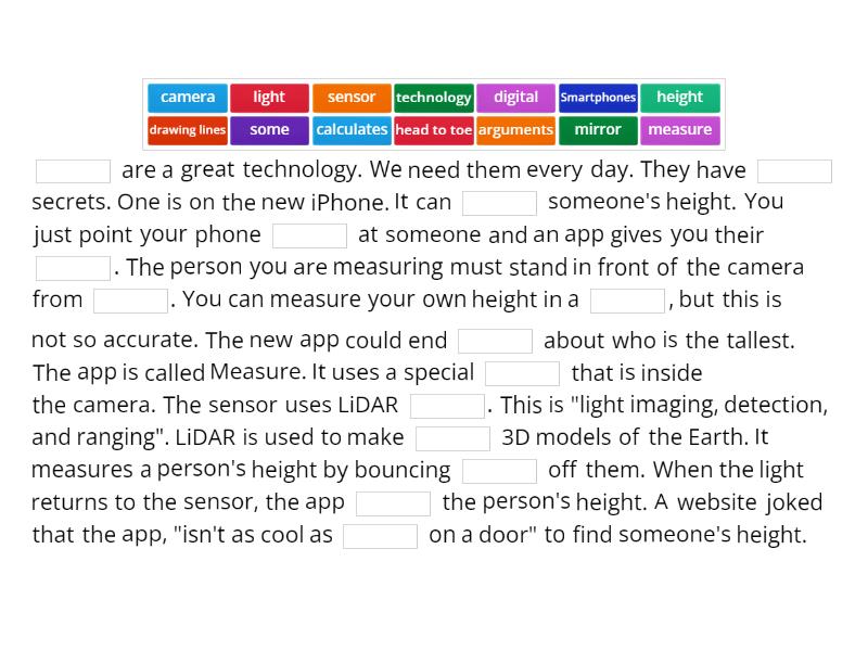 Measurements - Complete the sentence