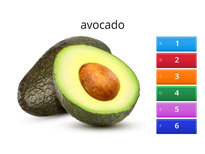 Syllables - Fruits & Vegetables - Quiz