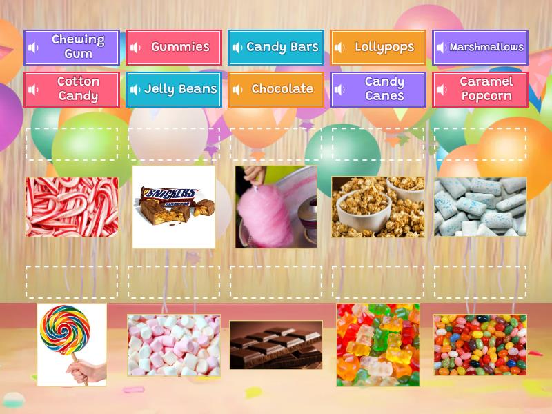 Types of Candy - Match up