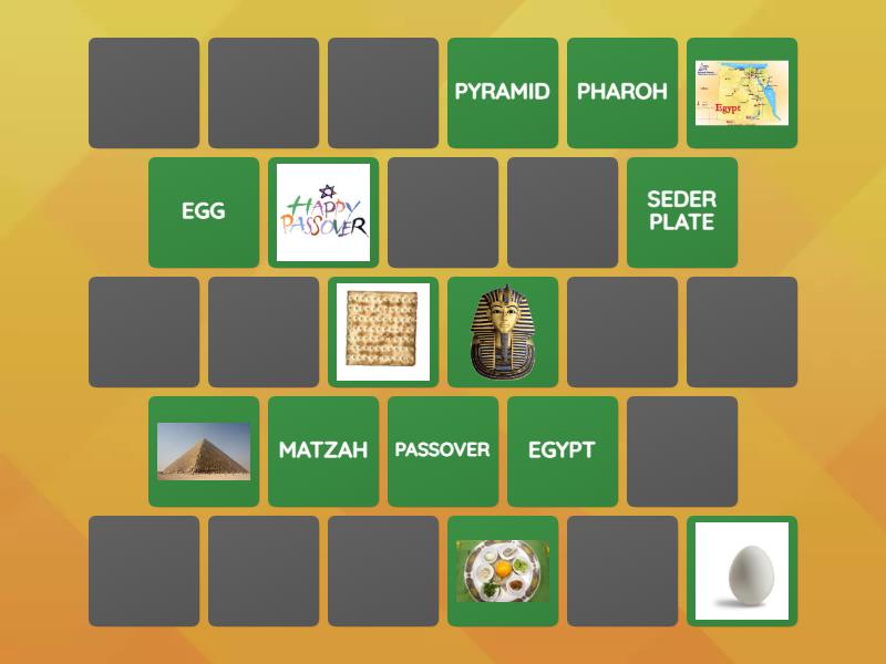 PASSOVER MEMORY GAME - Matching pairs