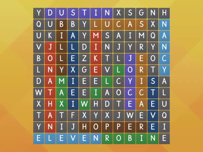 stranger things cruciverba - Wordsearch
