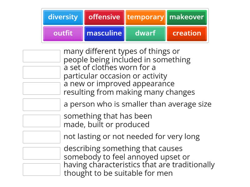 Clothes and diversity - Match up