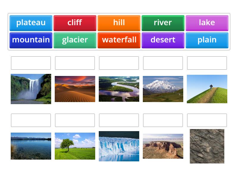 landforms - Match up