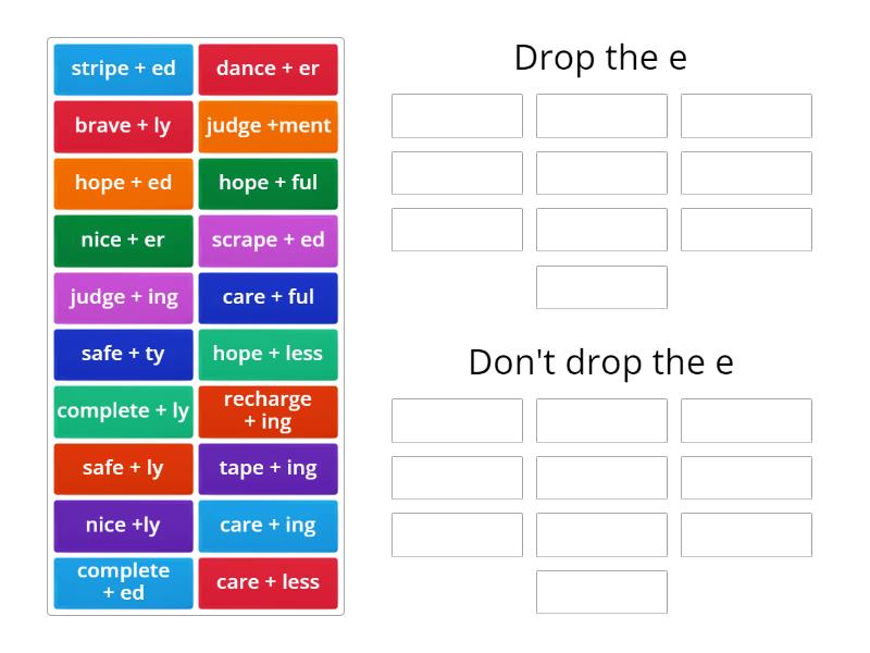 RB Drop the e rule - Group sort
