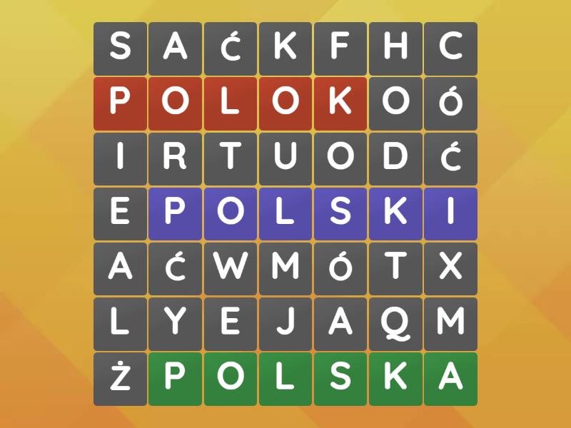 polska - Wordsearch