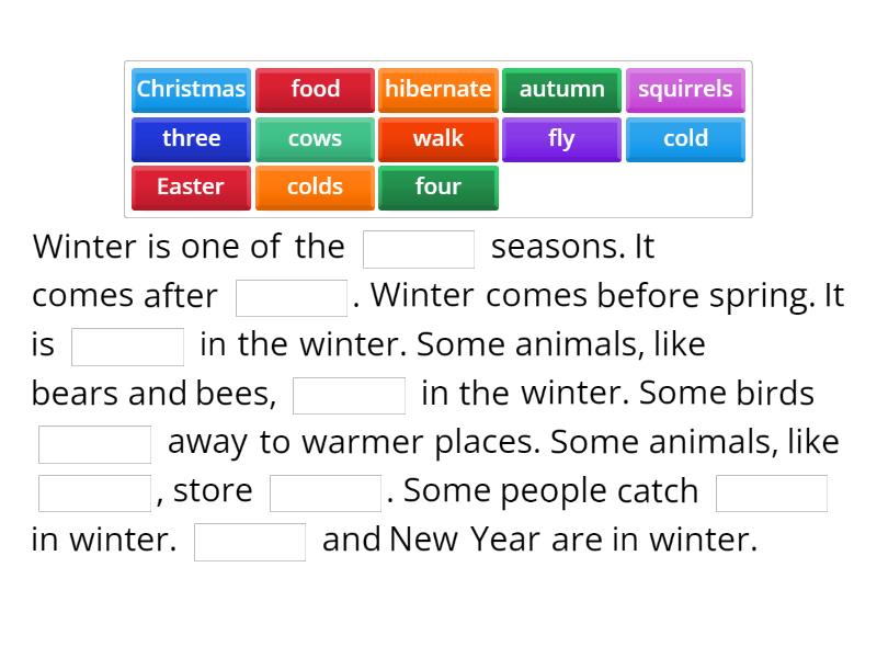 Winter - Complete the sentence