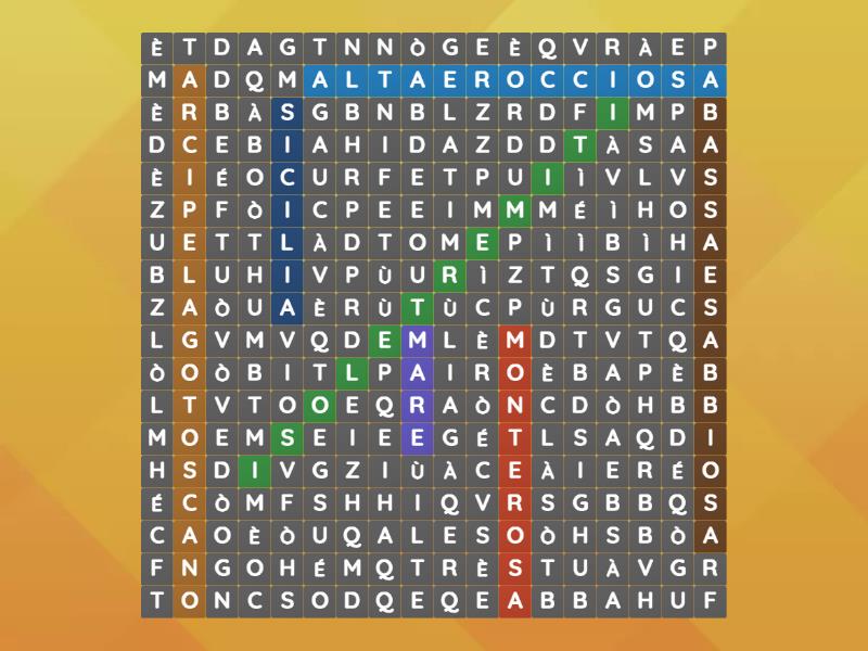 ITALIA - Wordsearch